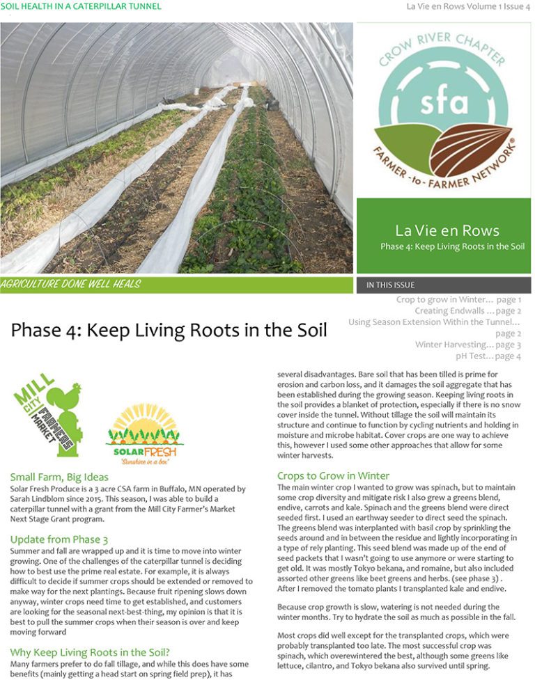 La Vie en Rows, Phase 4: “Keep Living Roots in the Soil” - Sustainable ...