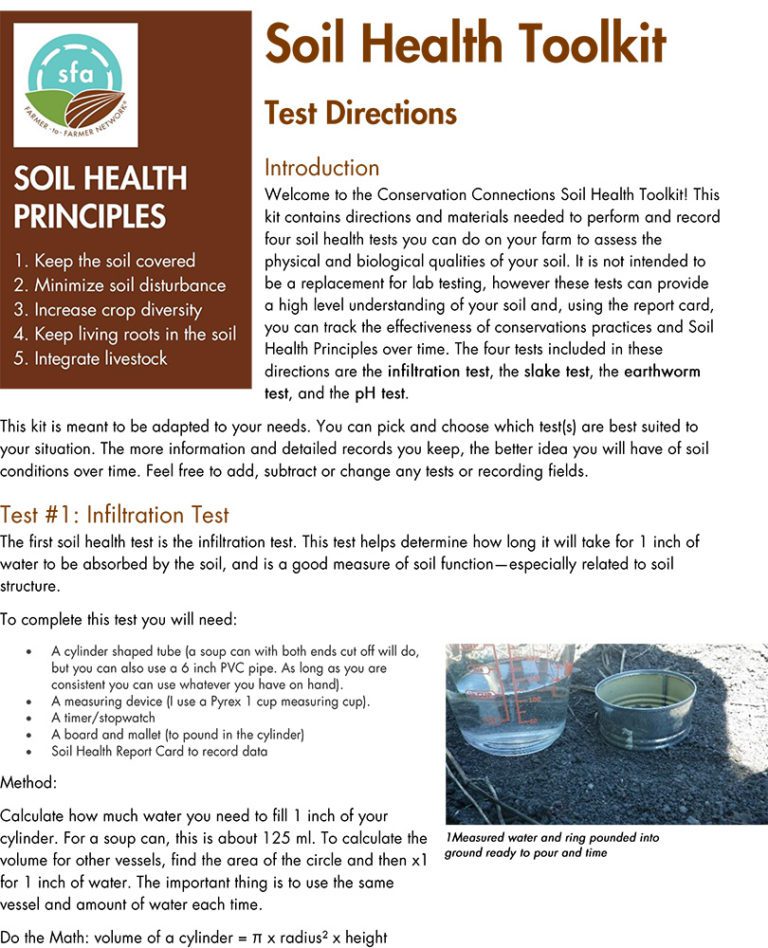 Soil Health Test Kit Directions - Sustainable Farming Association