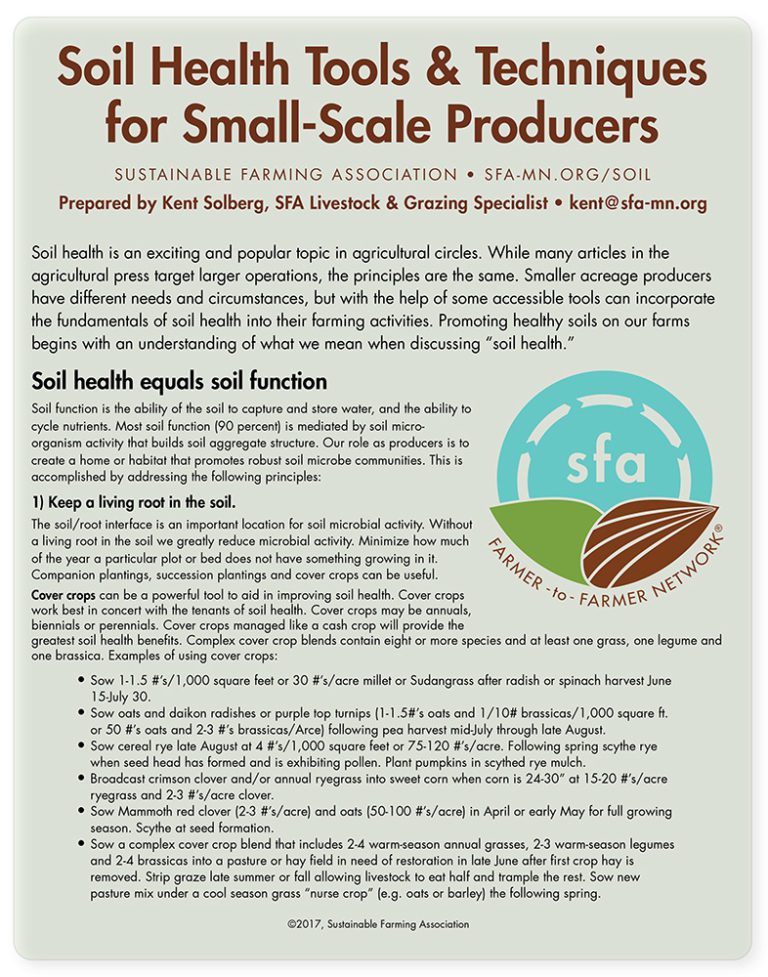 Soil Health Techniques for Small-Scale Producers - Sustainable Farming ...