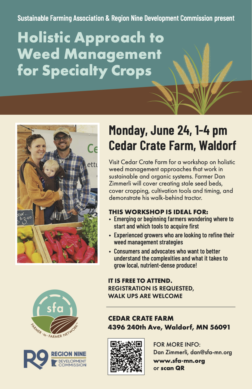 Holistic Weed Management Workshop - Sustainable Farming Association