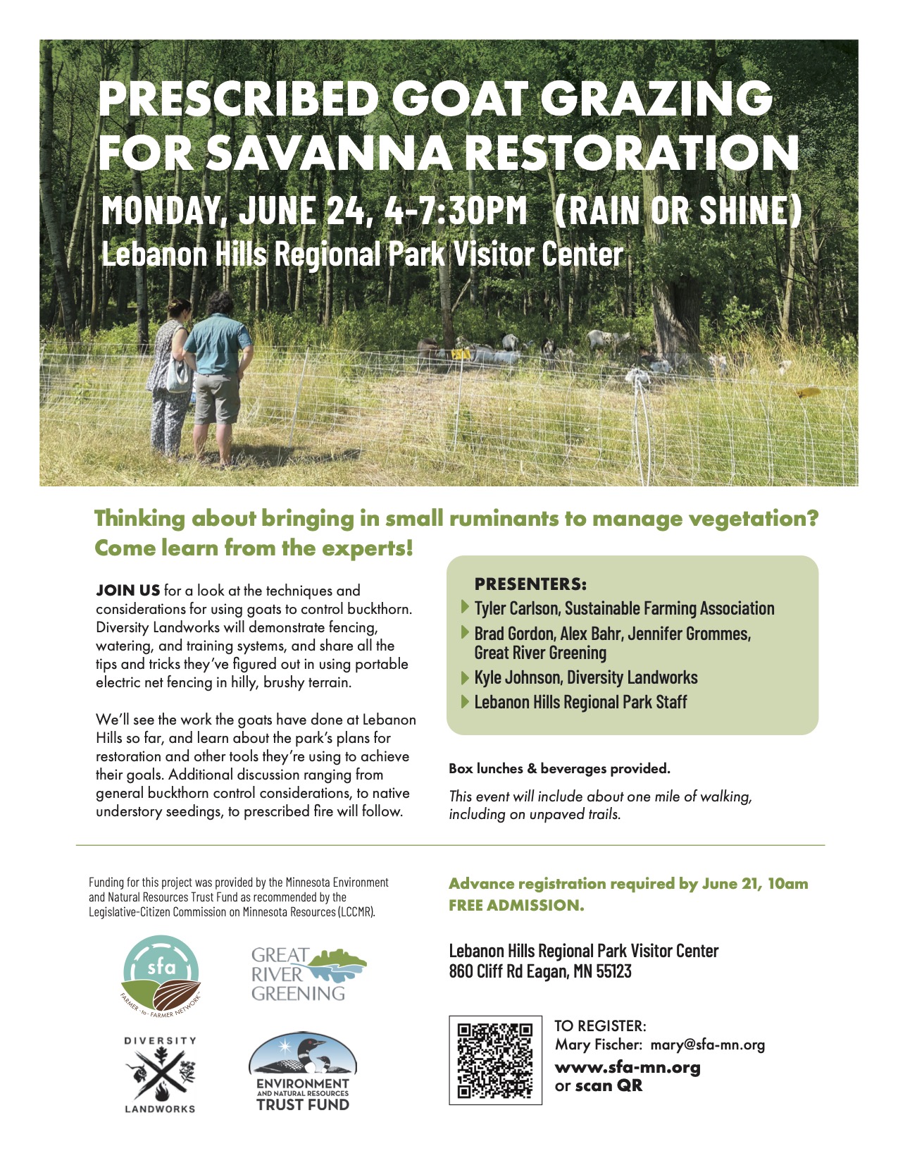 Prescribed Goat Grazing for Savanna Restoration - SOLD OUT ...