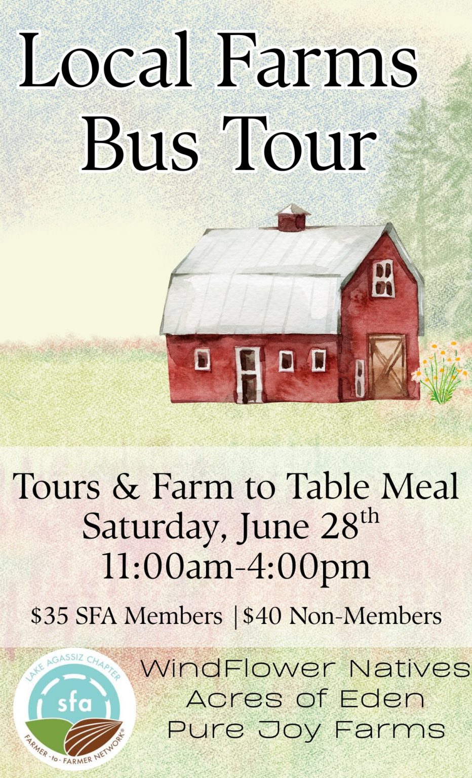 Local Farms Bus Tour - Sustainable Farming Association